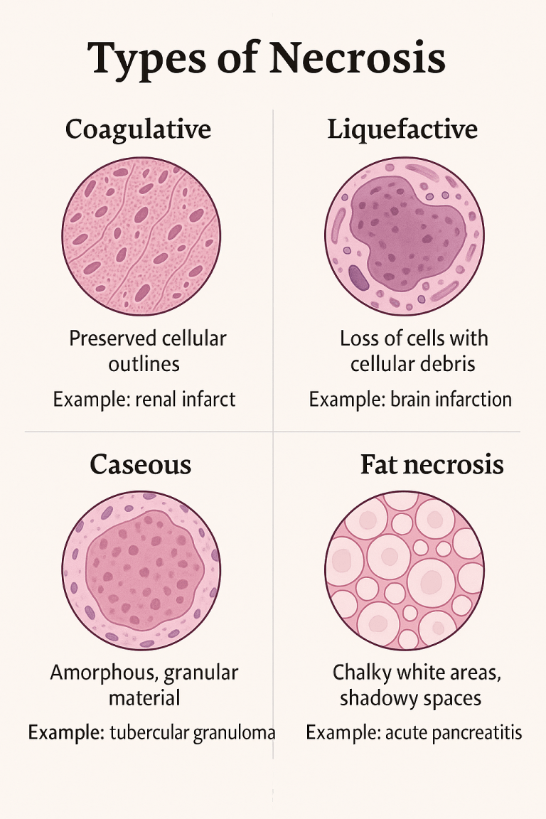 Irreversible Cell Injury & Necrosis: Types, Mechanisms, Morphology and ...