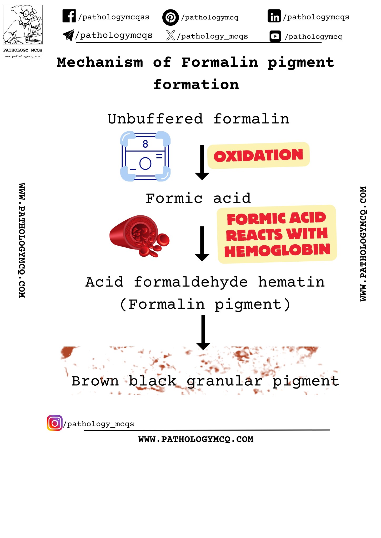 Formalin Pigment- Key Facts - PATHOLOGY MCQs