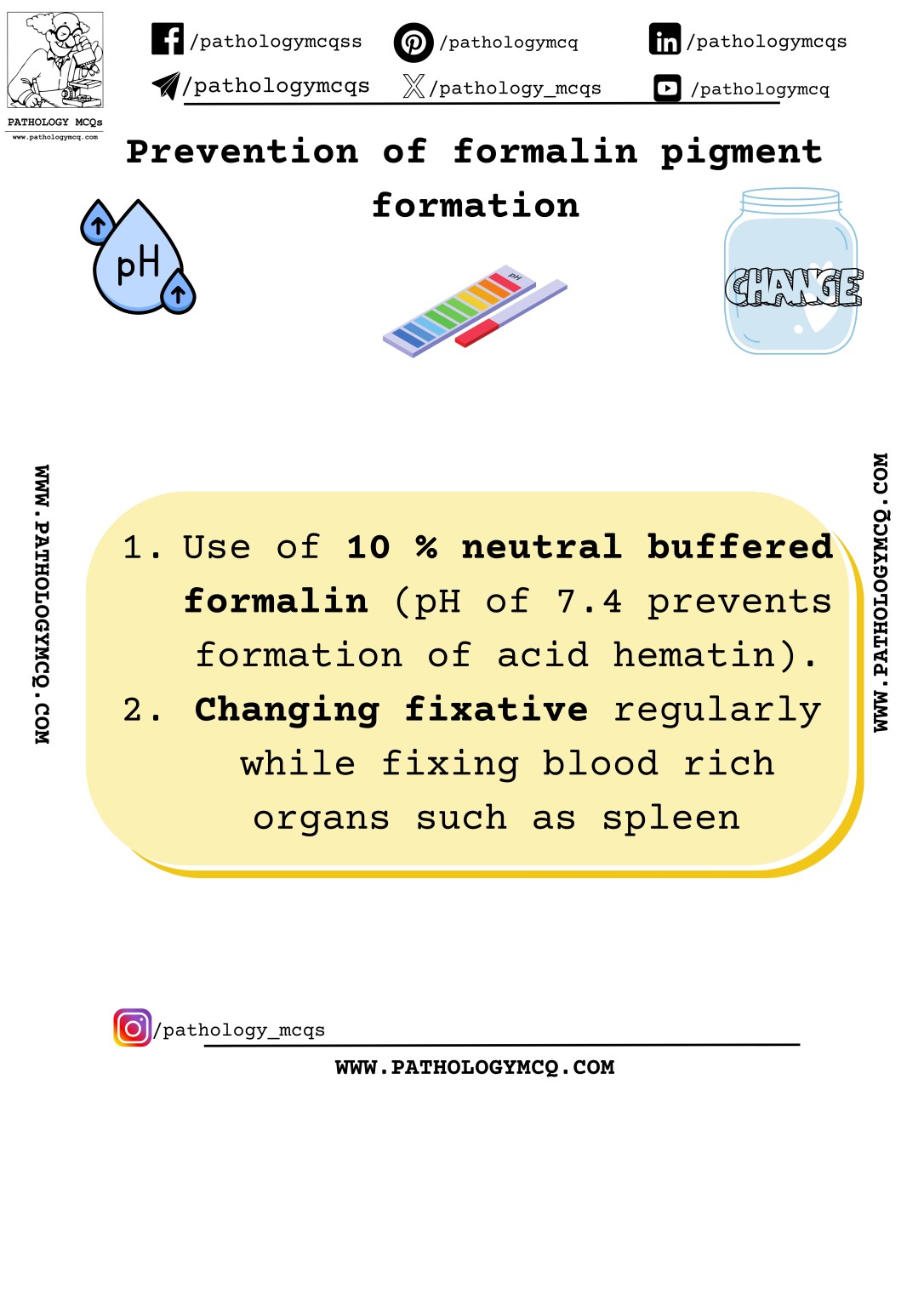 Formalin Pigment- Key Facts - PATHOLOGY MCQs